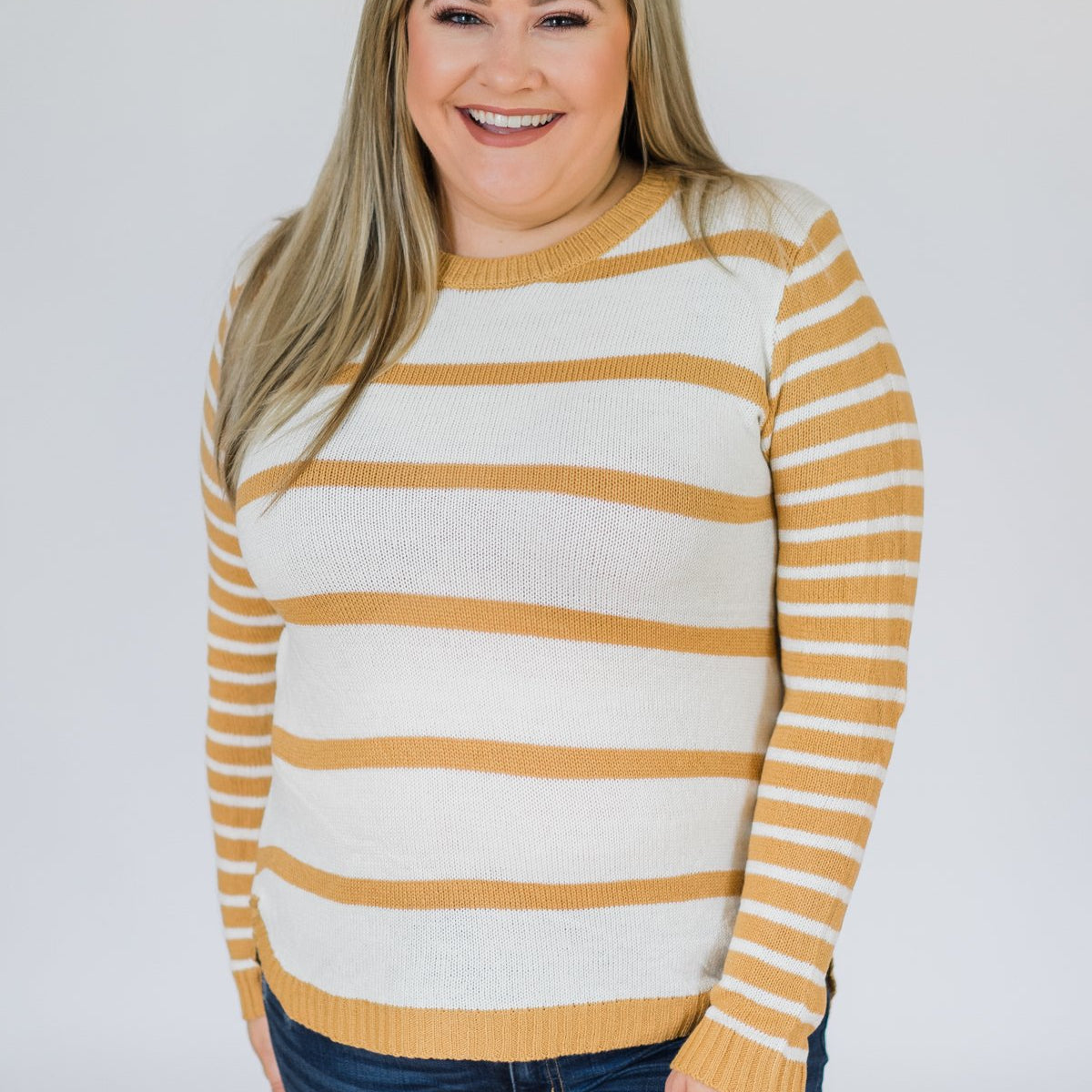 Good Things Coming Striped Knit Sweater- Golden Yellow – The Pulse Boutique