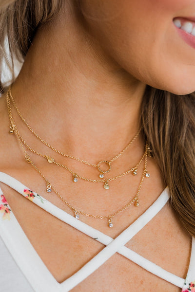 Dainty 3 Tier Necklace- Gold – The Pulse Boutique