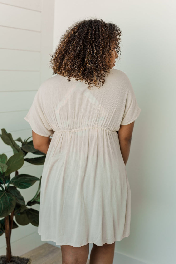 Make Every Moment Count Tie Cover Up- Oatmeal – The Pulse Boutique