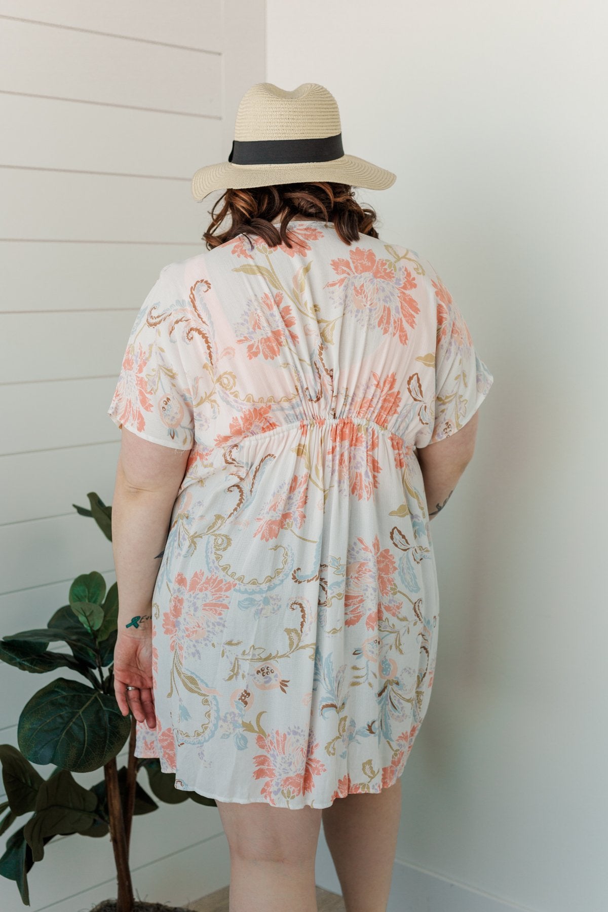 Easily The Best Floral Tie Cover Up- Ivory – The Pulse Boutique