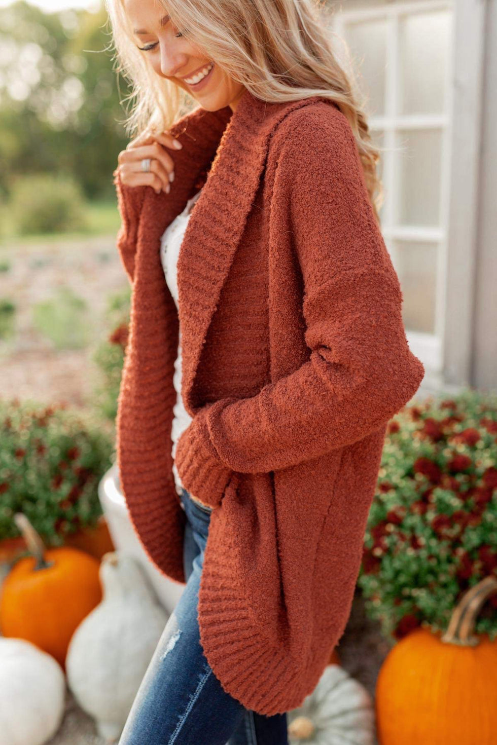 Loving My Life Thick Knit Cardigan- Rust – The Pulse Boutique