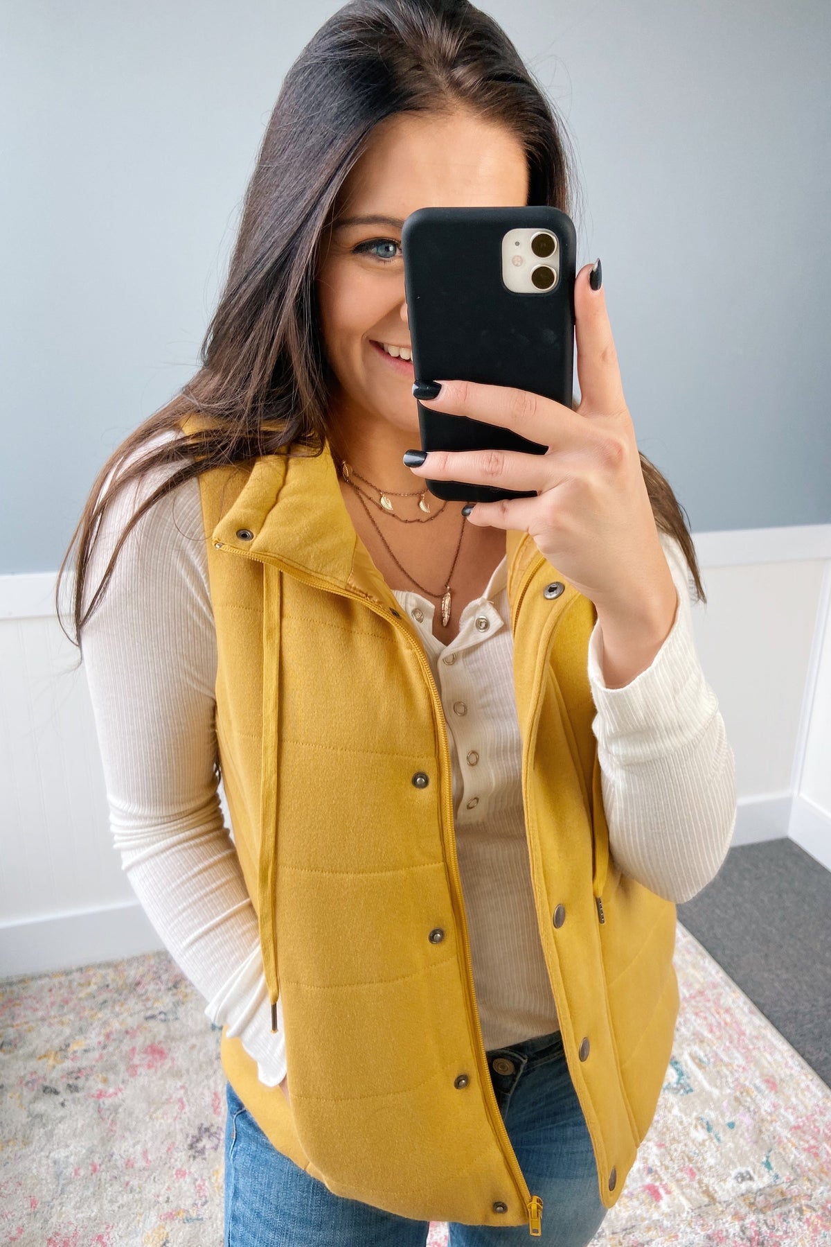 Puffer Vest- Mustard – The Pulse Boutique