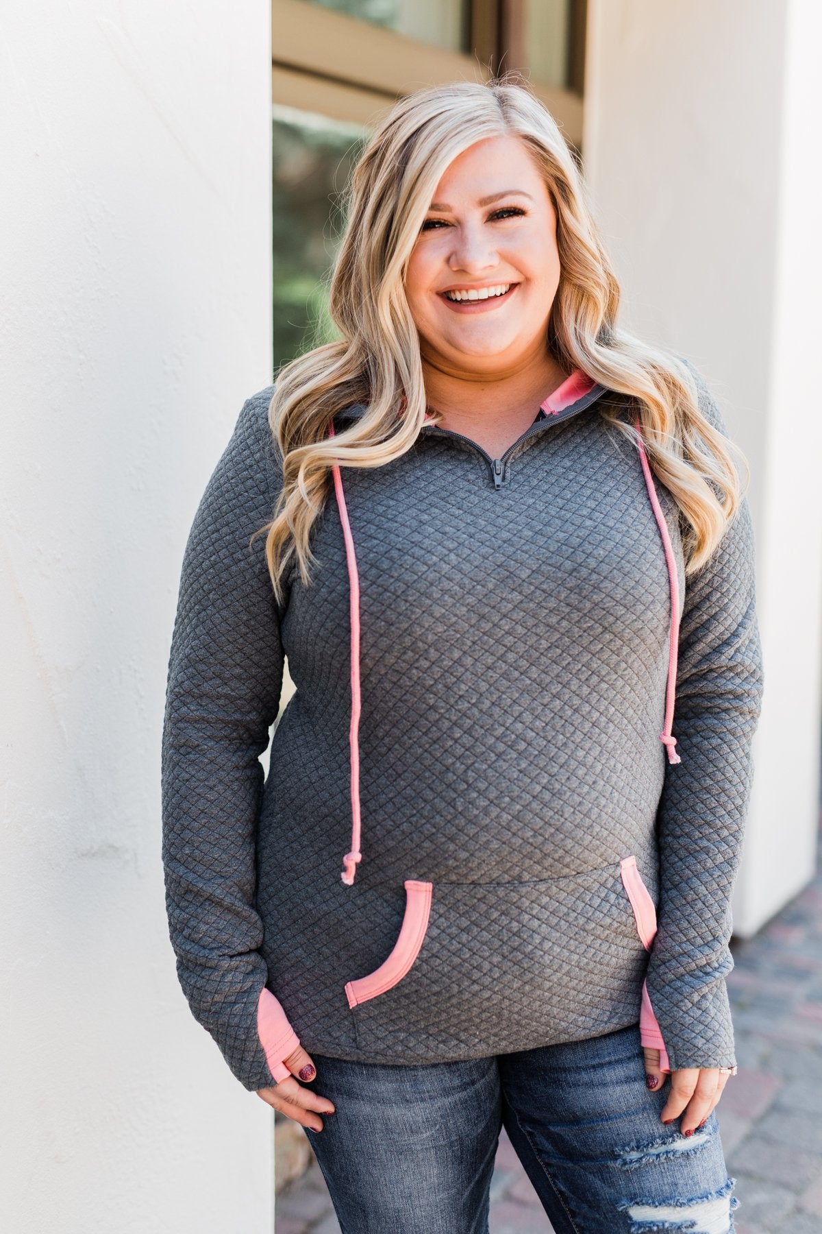 Pulse Exclusive Quarter Zip Quilted Pullover- Charcoal – The Pulse Boutique