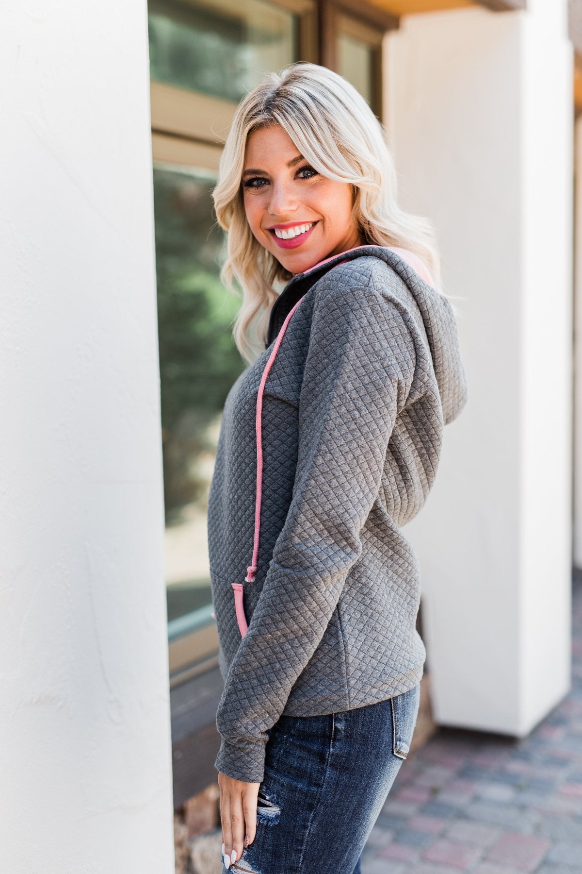 Pulse Exclusive Quarter Zip Quilted Pullover- Charcoal – The Pulse Boutique