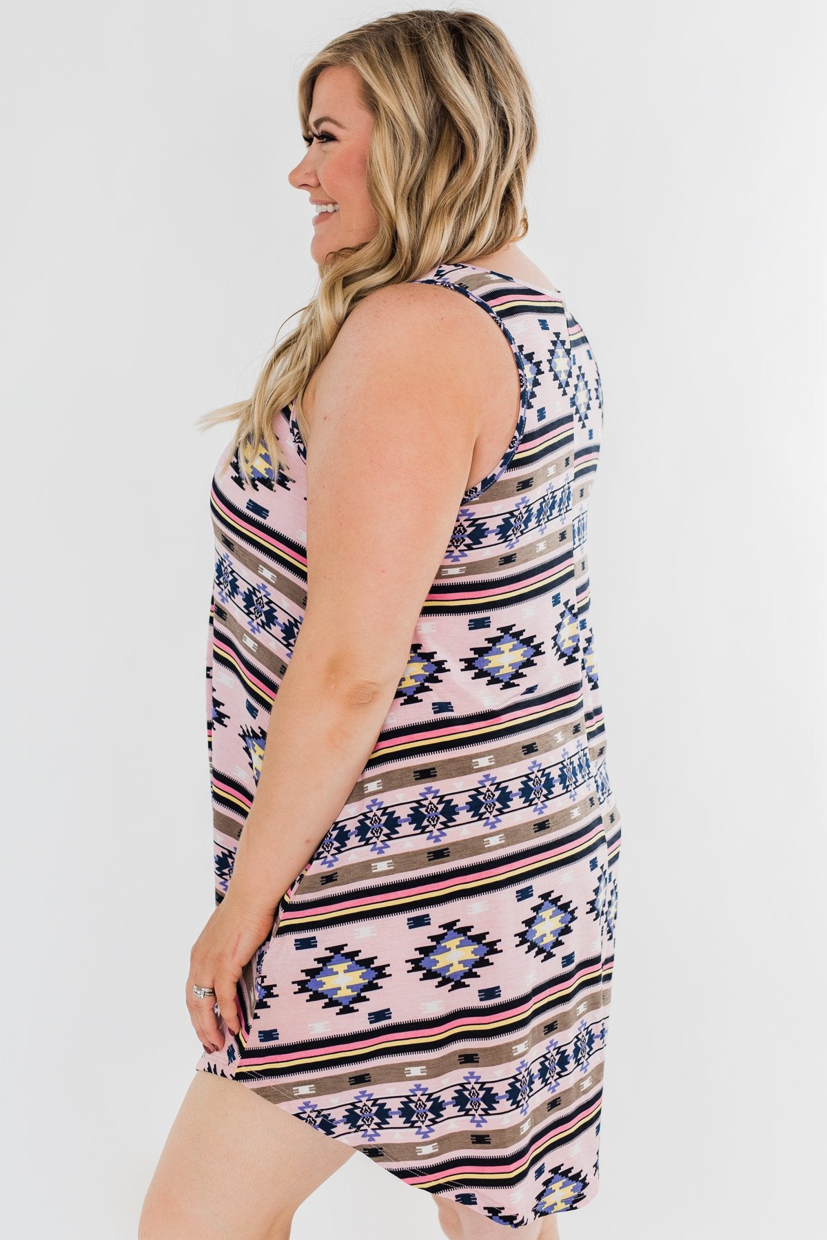 Aztec Print Dress- Pink – The Pulse Boutique